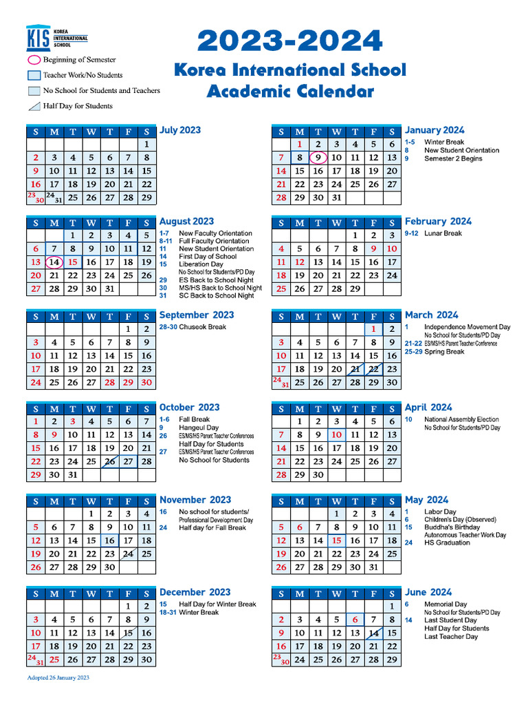 KIS Seoul 2023-2024 | PDF