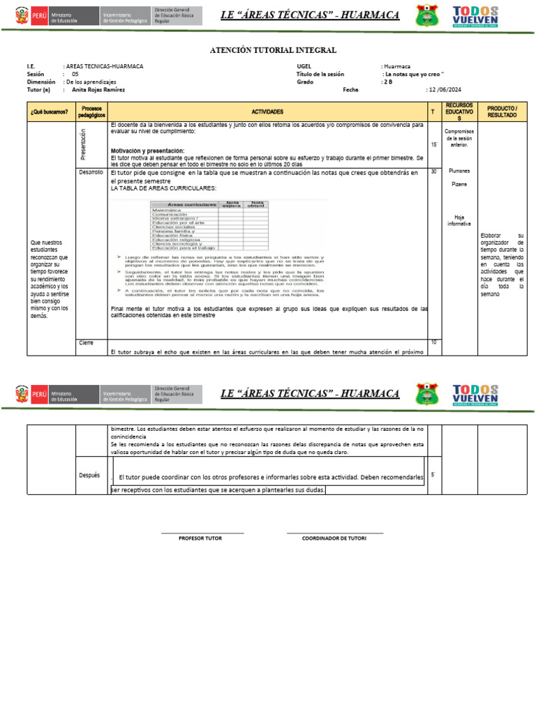 3ra SESIÒN DE NOTAS QUE YO CREO | PDF