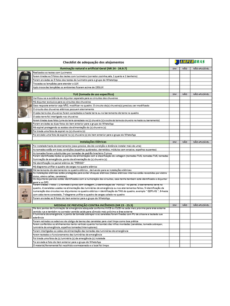 CHECK LIST DE ENTREGA ALOJAMENTOS R-A | Download grátis PDF | Chuveiro ...