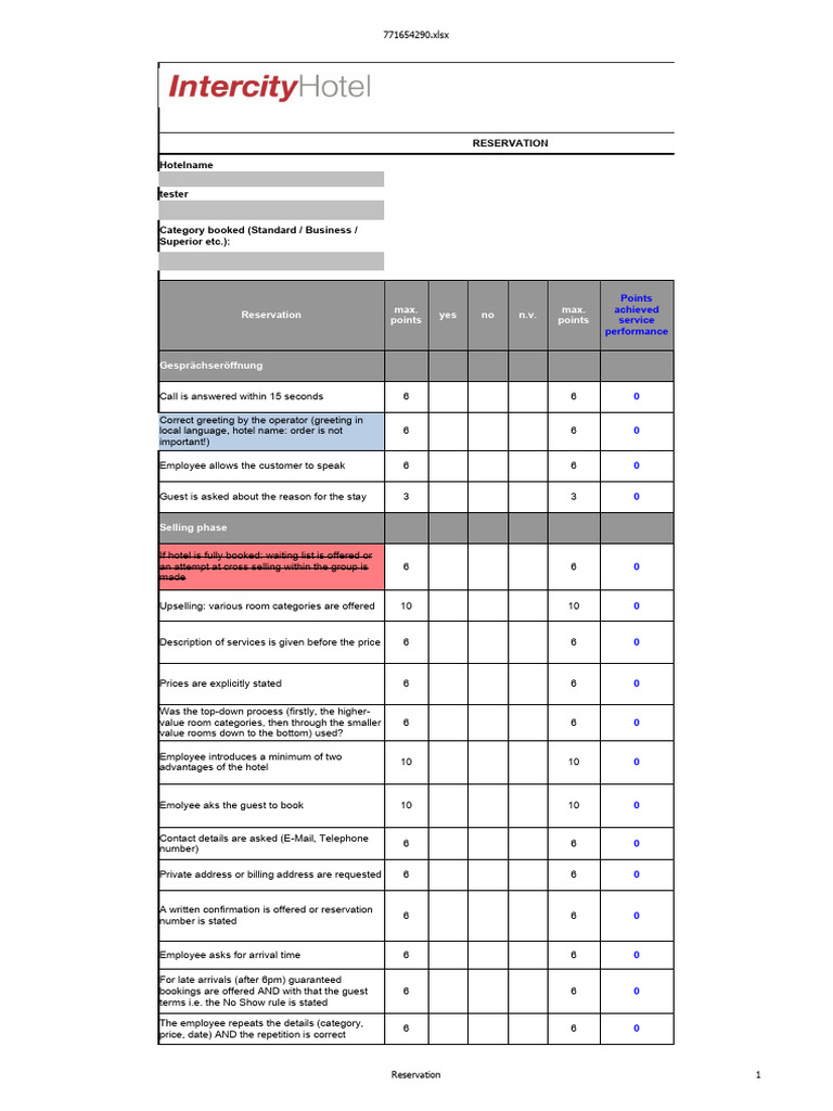 Quality Checklist_eng | PDF