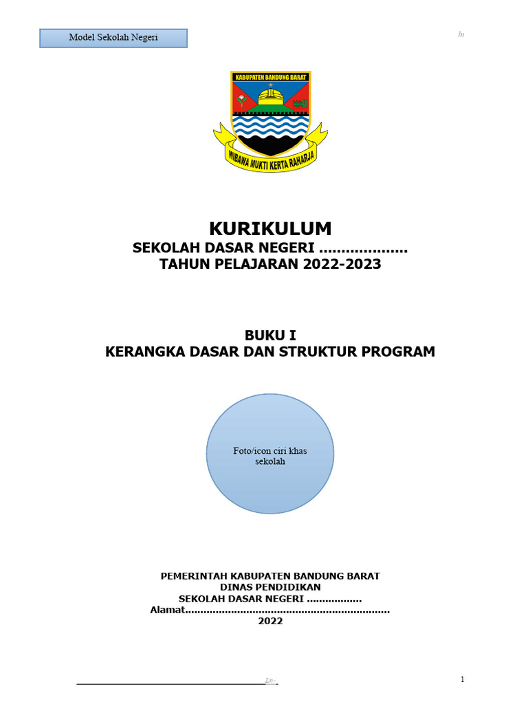 Model Dokumen 1 SD KBB 2022-2023 Rev Agt | PDF