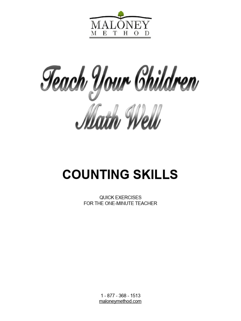 Maloney Method Math Counting Fluency PDF Fluency Memory