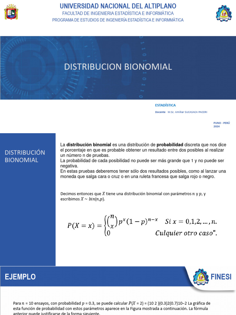 Semana 13 - Distribuciones Binomial | PDF | Probabilidad | Matemáticas Aplicadas
