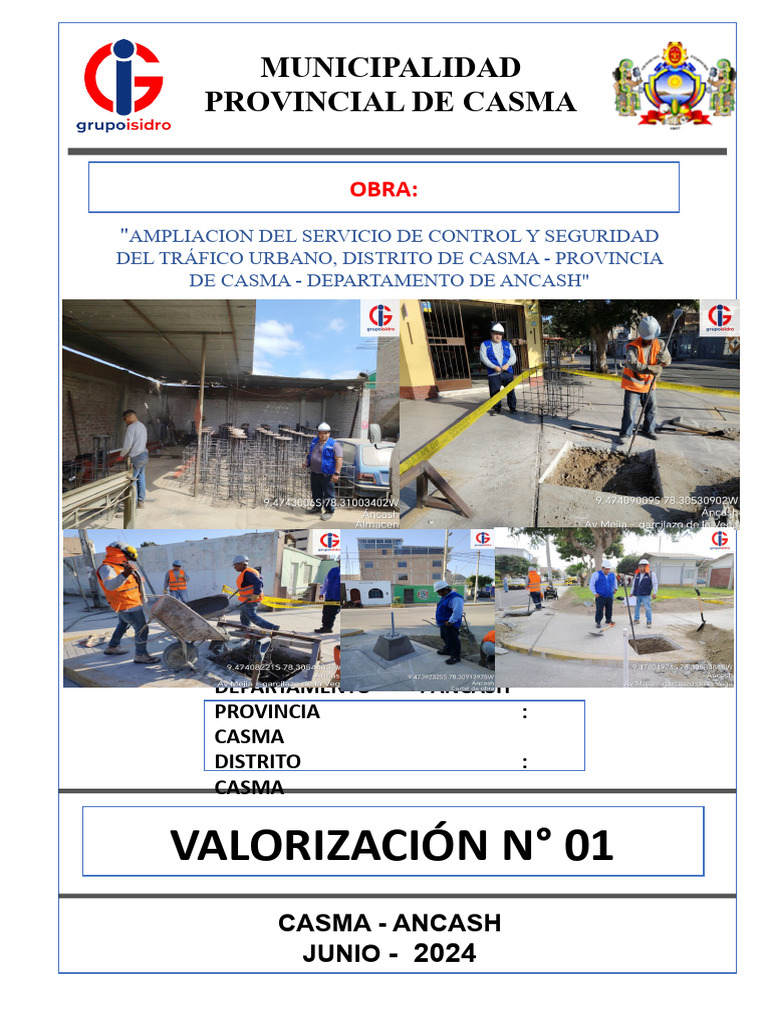 Ampliación Seguridad Tráfico Casma | PDF