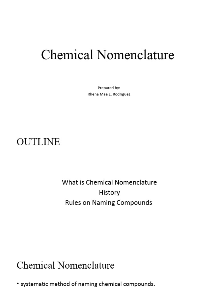 Chemical Nomenclature | PDF | Oxide | Chemical Compounds