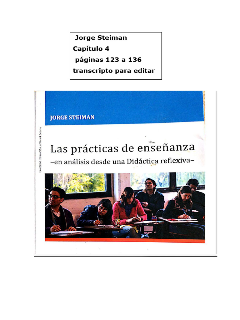CAPÍTULO 4 Steiman | PDF | Enseñando | Pensamiento
