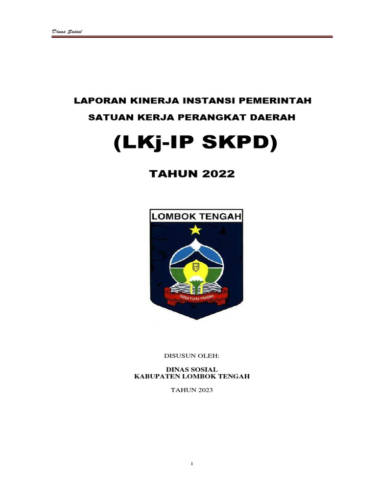 Dokumen LKj-IP Dinsos 2022 Rev | PDF