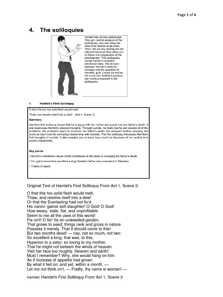Hamlet 1st Soliloquy | PDF | Hamlet