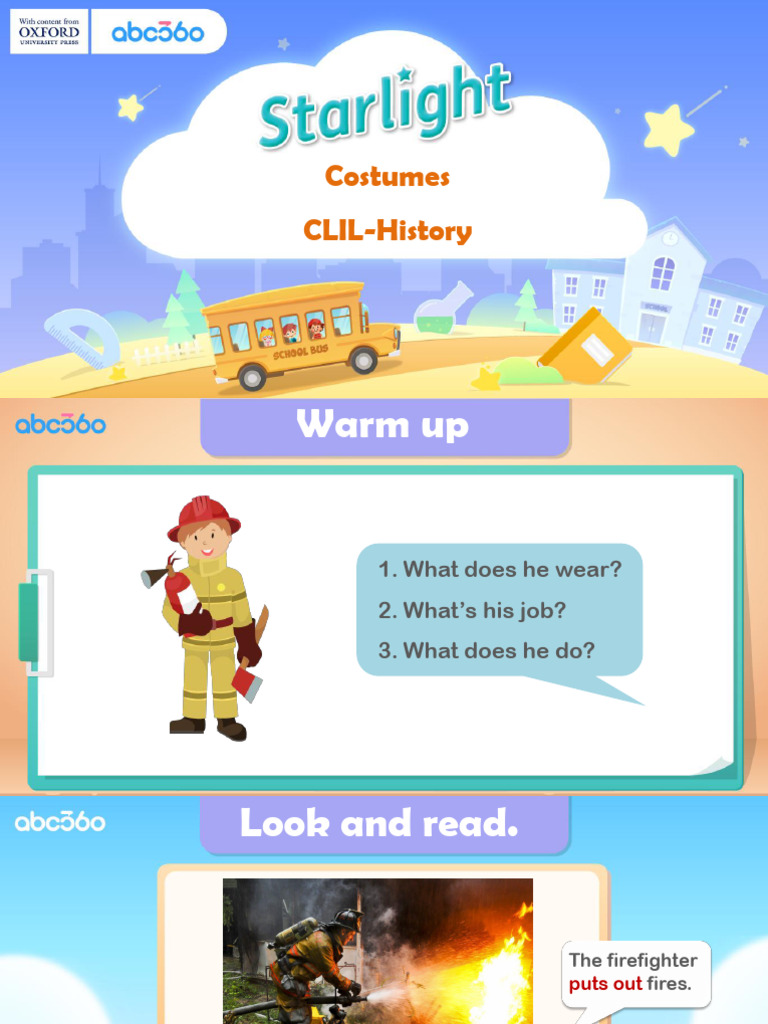 Unit 6 Lesson 8 Costumes-CLIL-History | PDF | Fire Engine | Fire Department