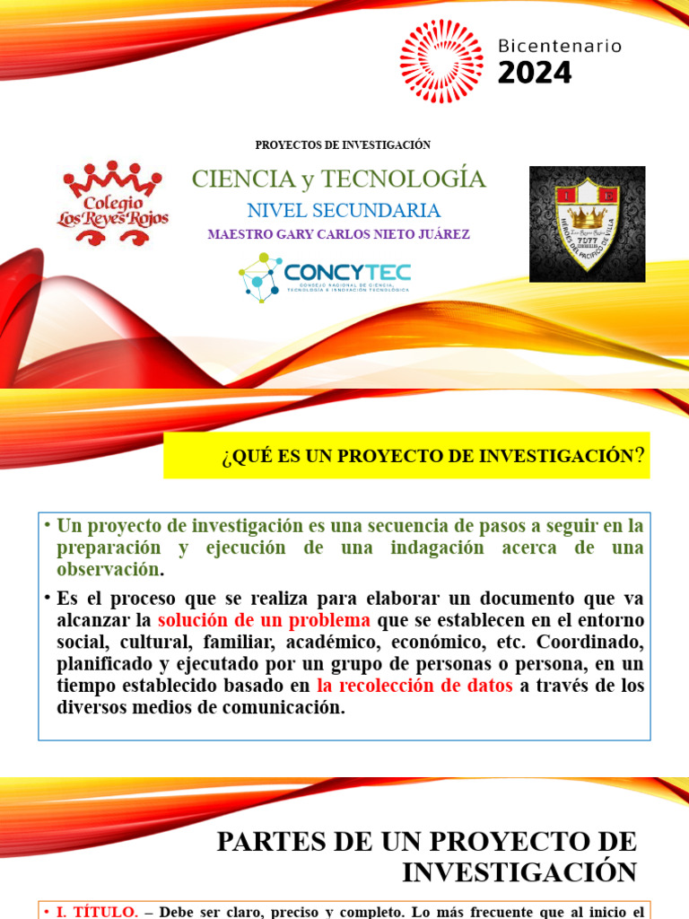 Proyectos de Investigación | PDF | Teoría | Science
