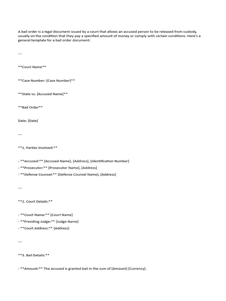 Bail Order Document | PDF | Finance & Money Management | Politics