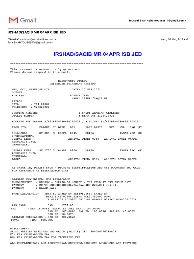 Irshad/saqib MR 04apr Isb Jed | PDF | Business