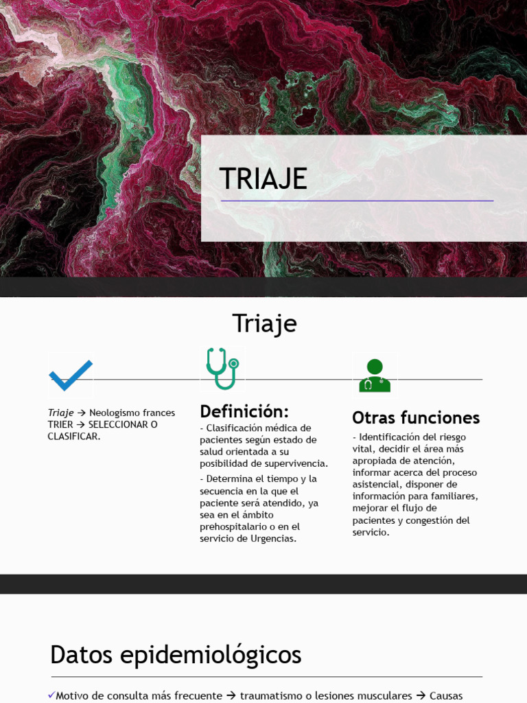 Guía de Triaje Médico: Clasificación y Modelos | PDF | Medicina ...