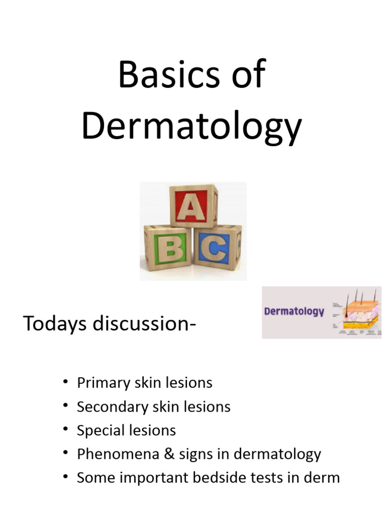 Basic Skin Lesions - Ug Class - 093240 | PDF | Skin | Psoriasis