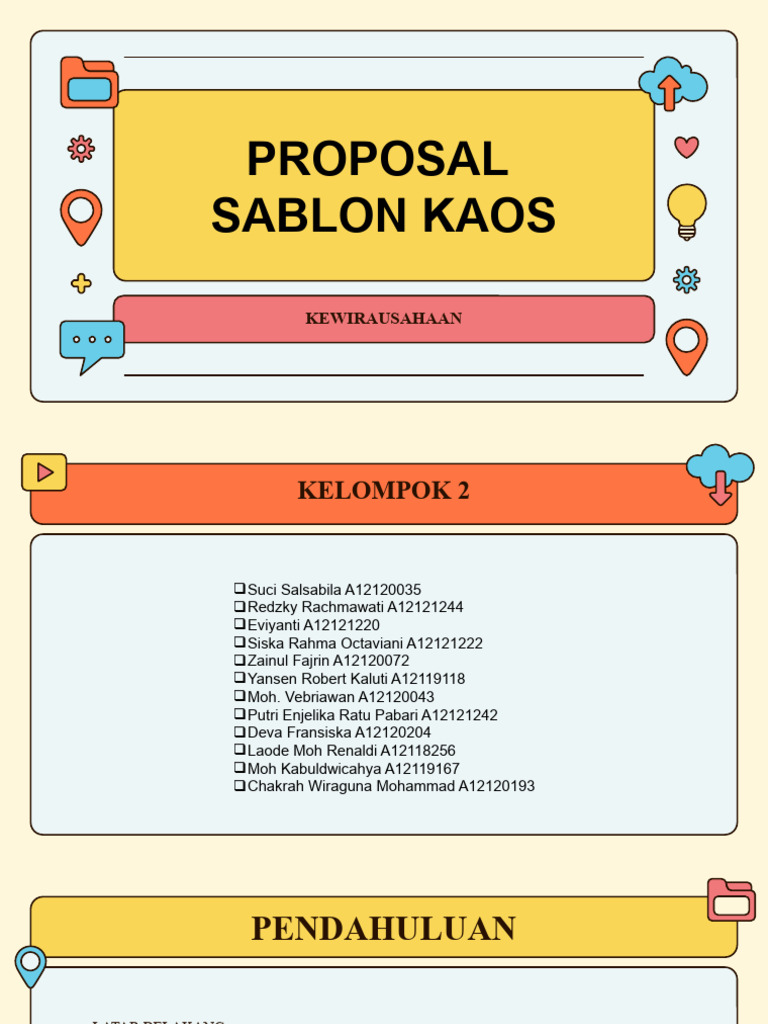 Proposal Usaha Sablon Kaos Kreatif | PDF