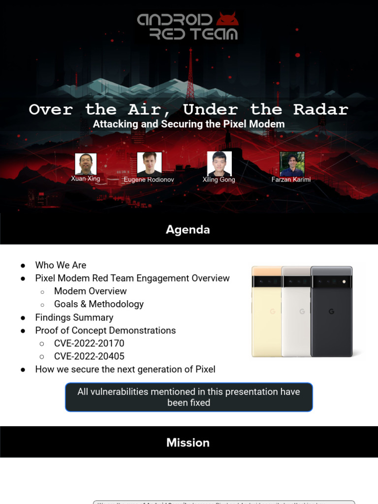 Farzan Karimi Xuan Xing Xiling Gong Eugene Rodionov - Over The Air Under The Radar Attacking and ...