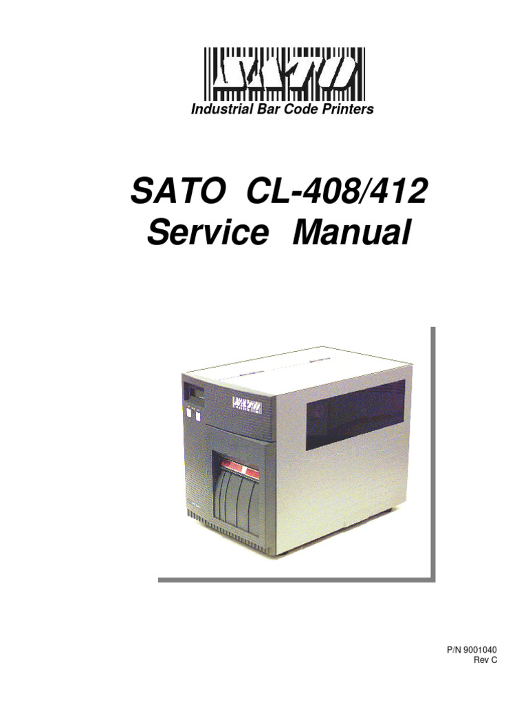 SatoCL408 Service Manual | PDF | Printer (Computing) | Manufactured Goods