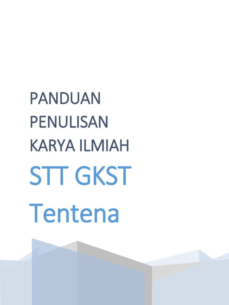 Panduan Penulisan Karya Ilmiah STT GKST Tentena | PDF