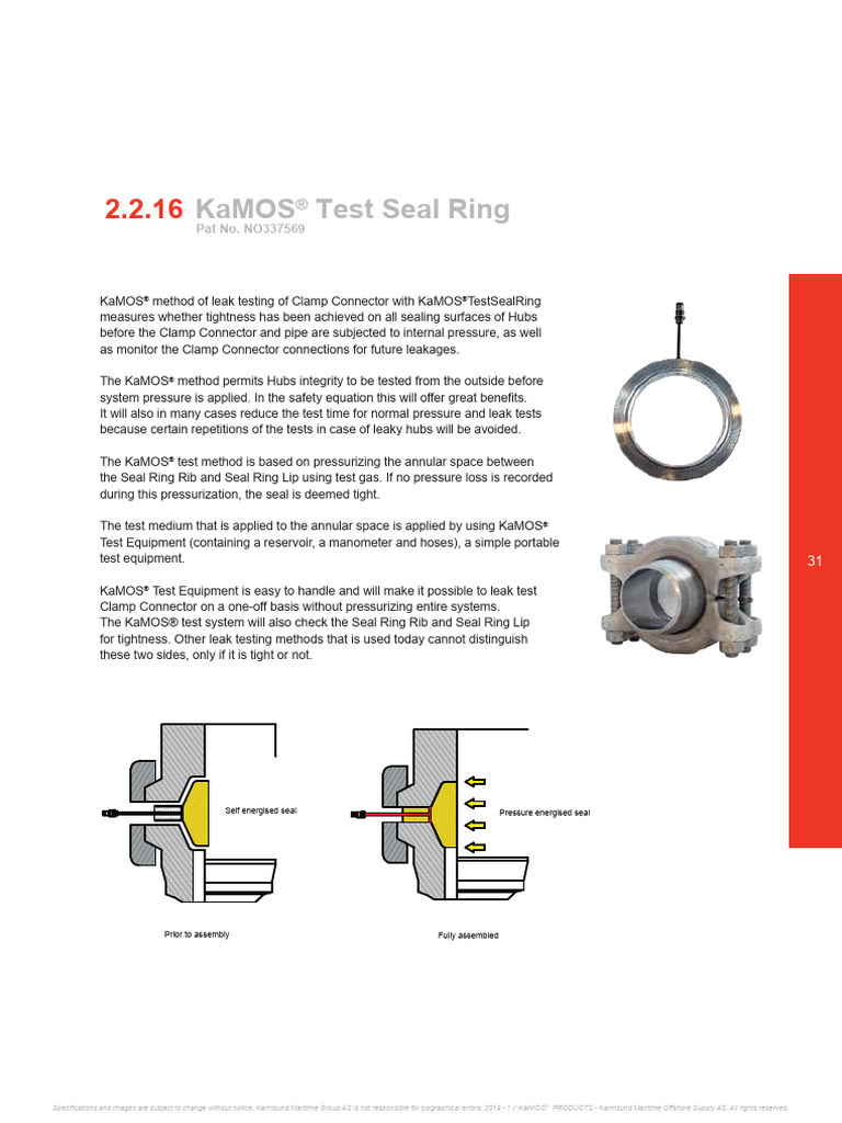 2.2.16 KaMOS® Test Seal Ring | PDF | Leak | Pressure