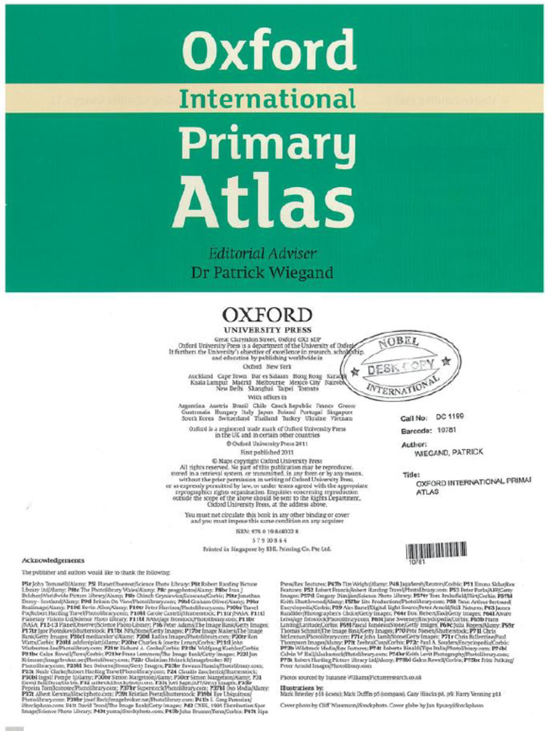 Oxford International Primary Atlas PDF Free | PDF