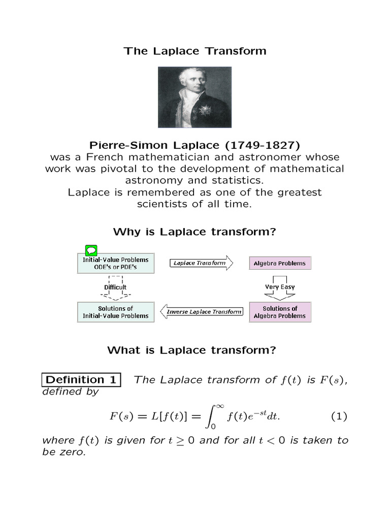 Laplacea | PDF | Equations | Laplace Transform