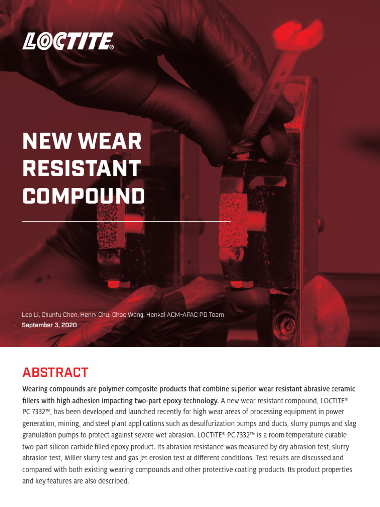Wear Resistant Compound Whitepaper | PDF | Wear | Aluminium Oxide