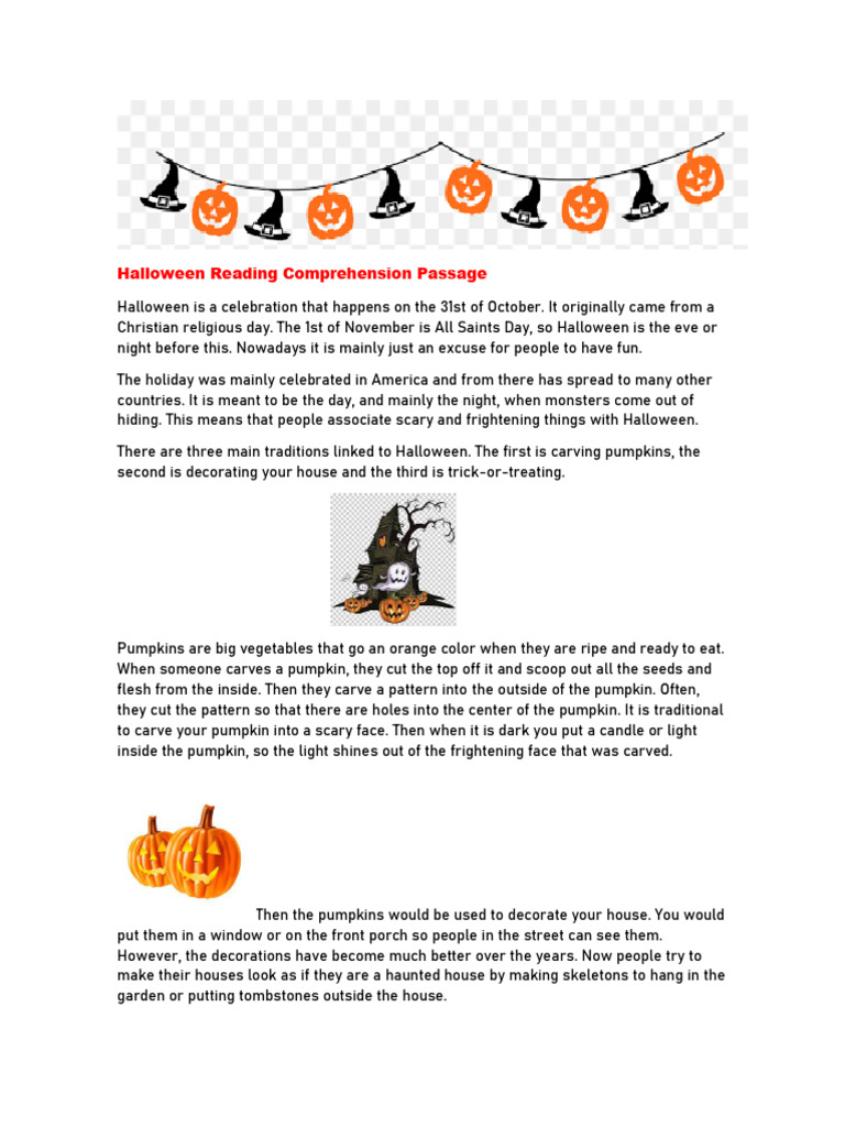 Halloween READING Passage | PDF | Trick Or Treating | Halloween
