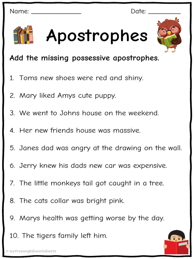 Worksheet 1 Possessive | PDF