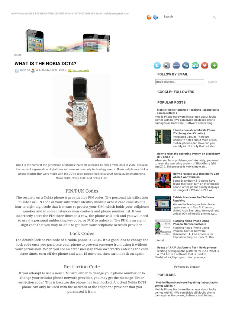 What Is The Nokia DCT4 Alwahda Mobile Repairing Center | PDF | Tablet ...