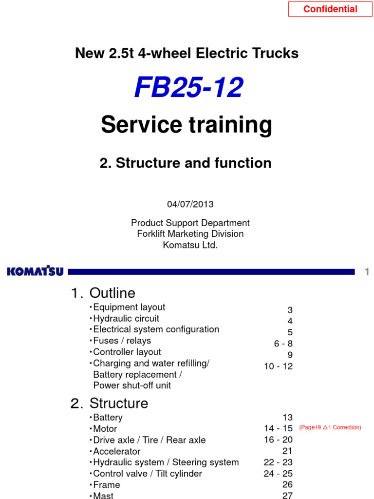 2.FB25-12 Training Material (Structure and Function) - 131017 | PDF ...