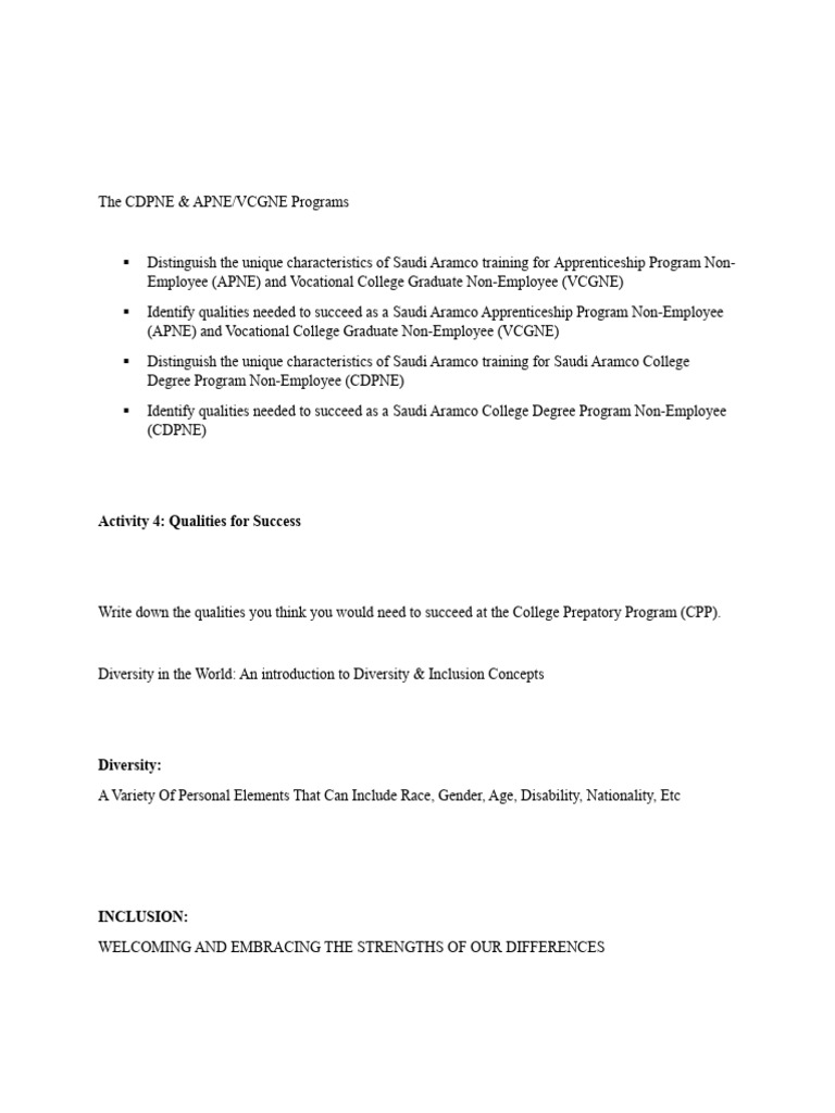 Saudi Aramco Training Programs Overview | PDF | Bias | Communication