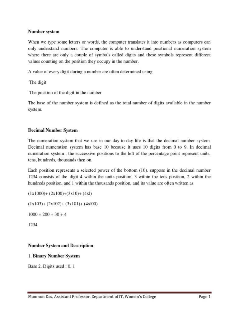 Number System | PDF | Elementary Mathematics | Notation