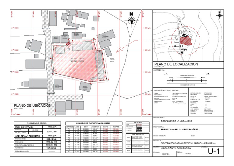 Plano de Ubicación y Localización Escuela Ambudu | PDF | Geodesia | Tecnología geográfica