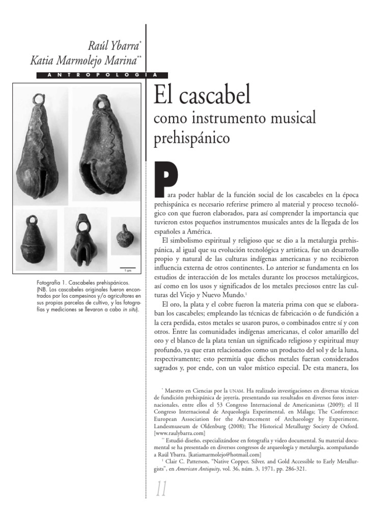 El Cascabel Com Oinstrumento Musical Prhispanico | PDF | Fundición | Rieles