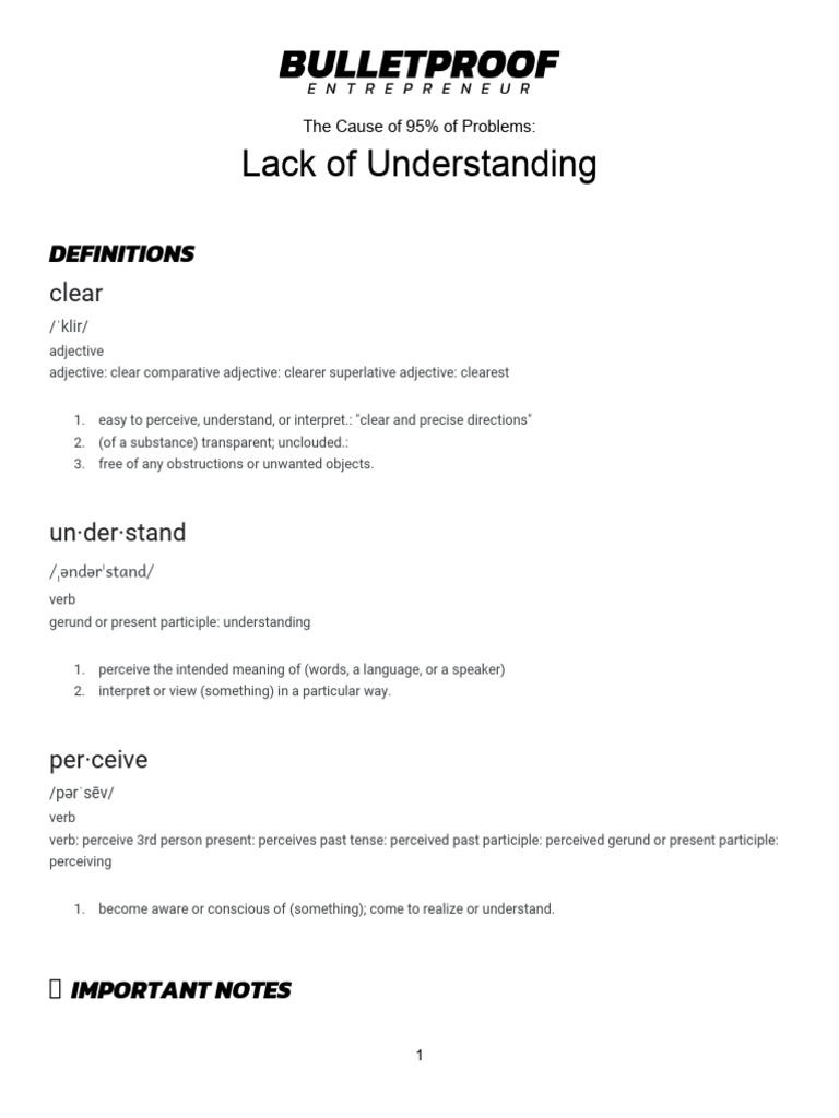 18-Masterclass Lack of Understanding | PDF | Verb | Anger
