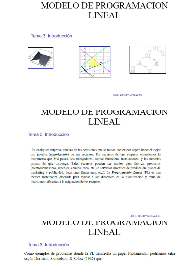 Introducción a la Programación Lineal | PDF | Programación lineal ...