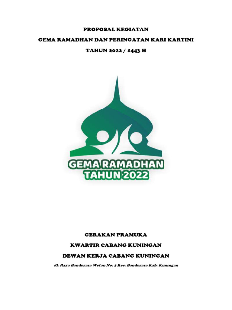 Proposal Kegiatan Gema Ramadhan 2022 | PDF