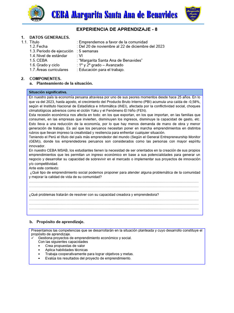 Eda 08 1ºy2º Ept | PDF | Business | Iniciativa empresarial
