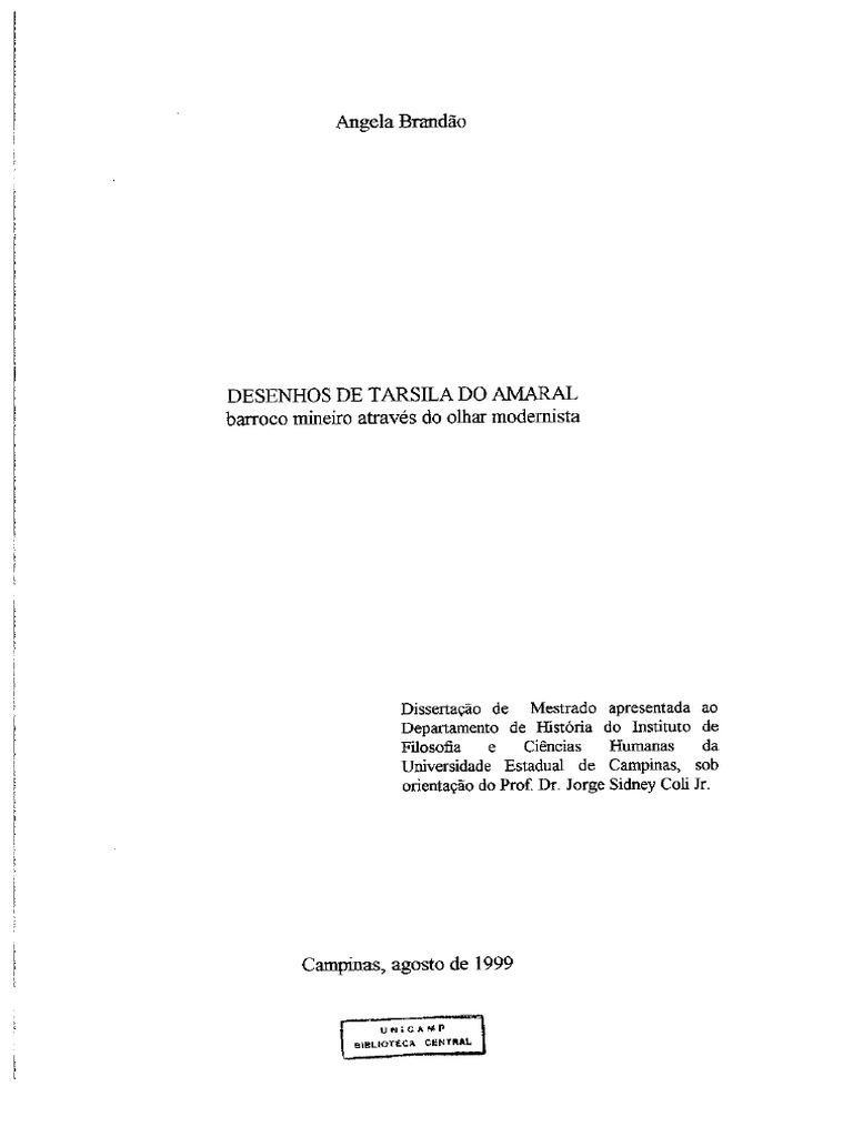 Angela Brandão - Desenhos de Tarsila Do Amaral-Barroco Mineiro Através ...