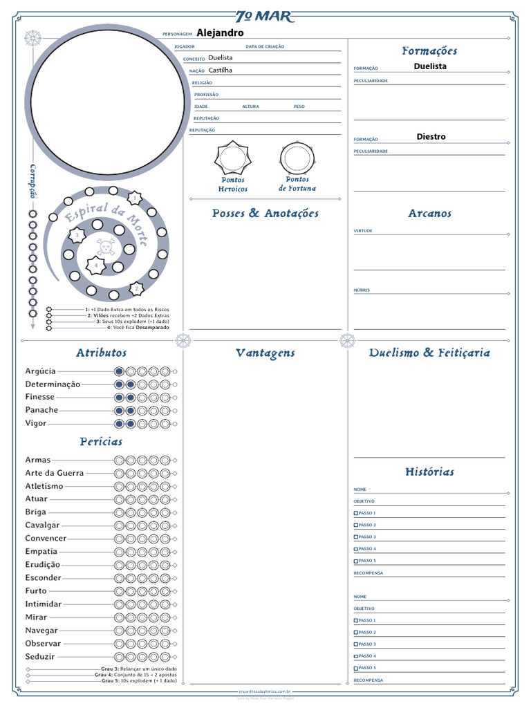 7° Mar - Ficha Editável | PDF