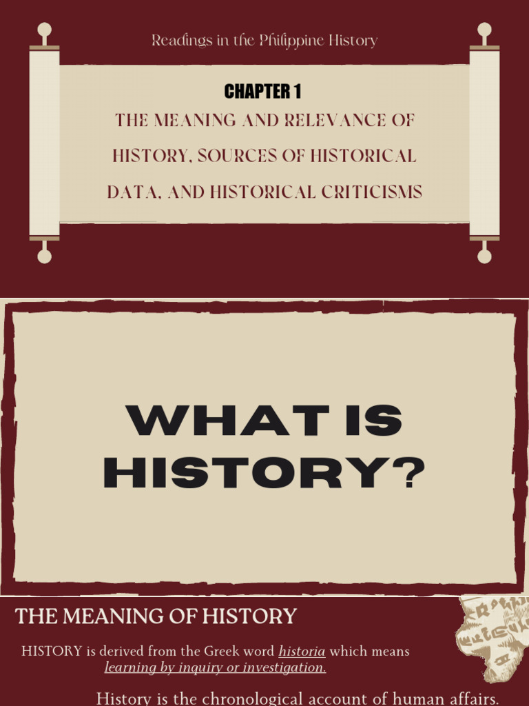 1 Meanings and Relevance of History | PDF | Primary Sources | Historian