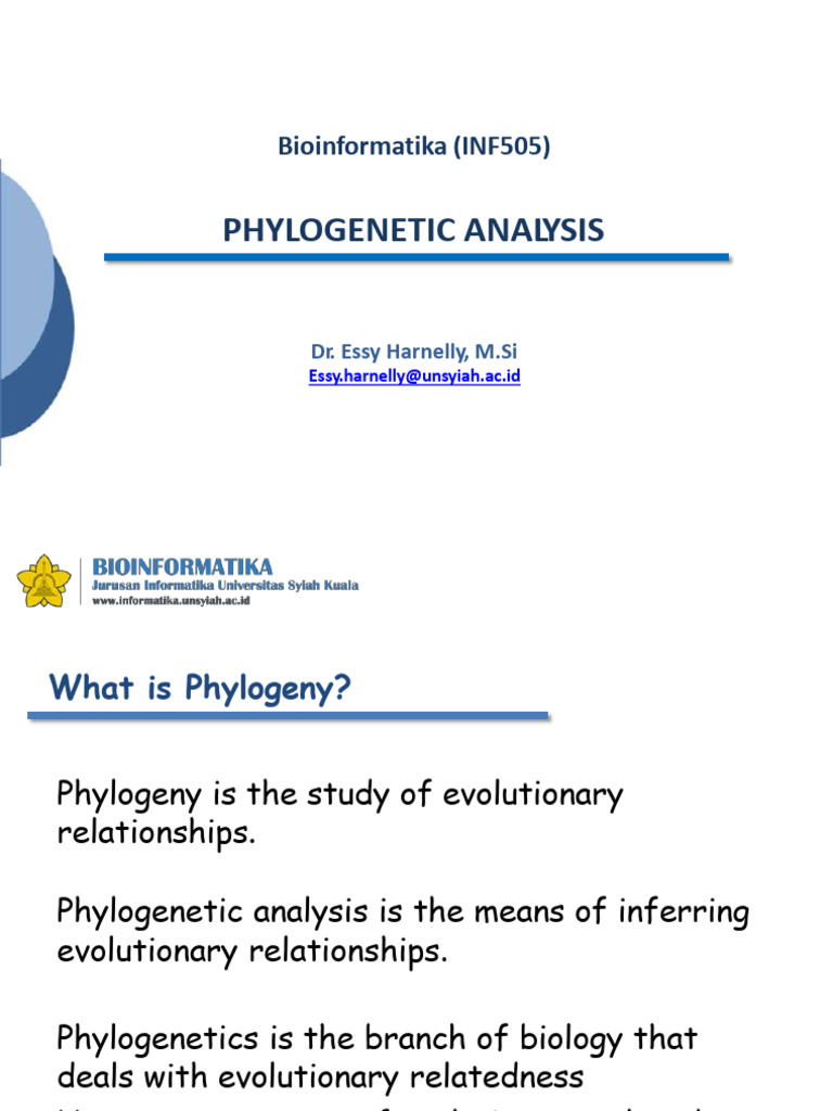Materi Perkuliahan 6 - Filogenetik | PDF | Phylogenetic Tree ...