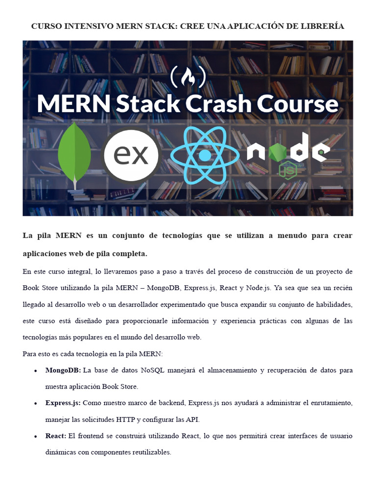 Mern Stack Course - Book App | PDF | Software de la aplicacion ...