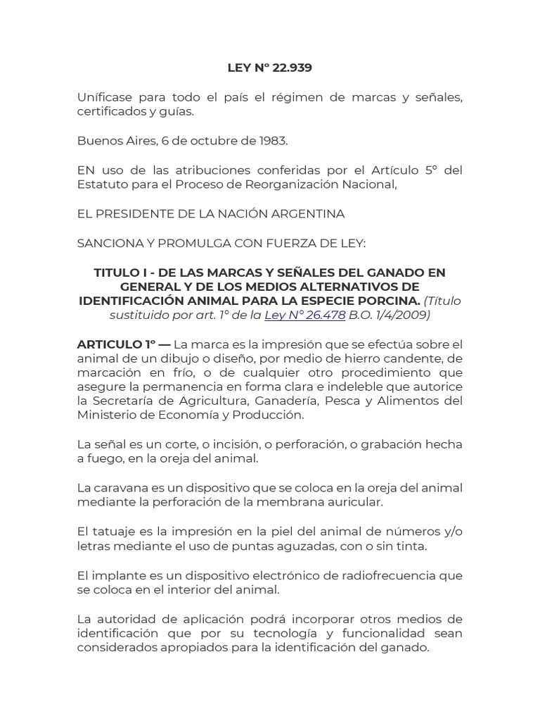 Ley de Marcas y Señales | PDF | Propiedad