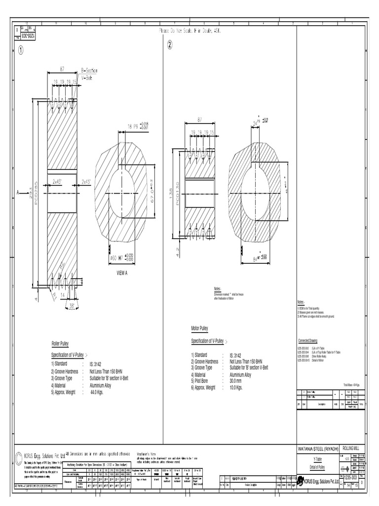 V-Pulley Specifications and Details | PDF | Belt (Mechanical ...