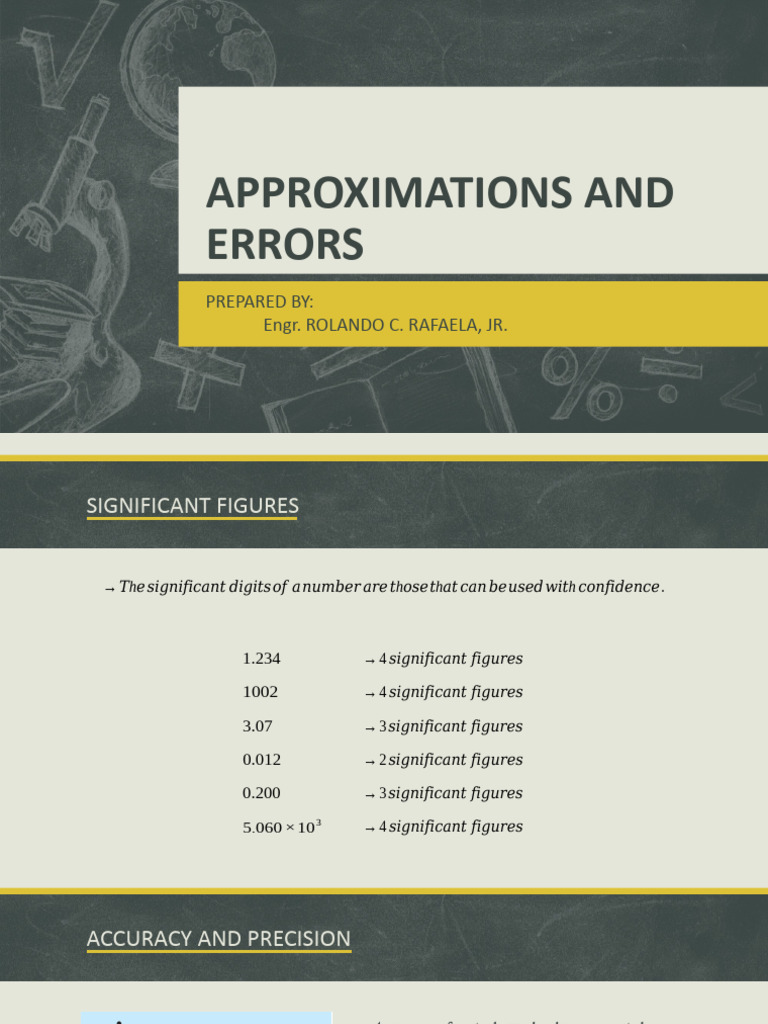 03 Approximations And Errors Pdf Accuracy And Precision Applied Mathematics