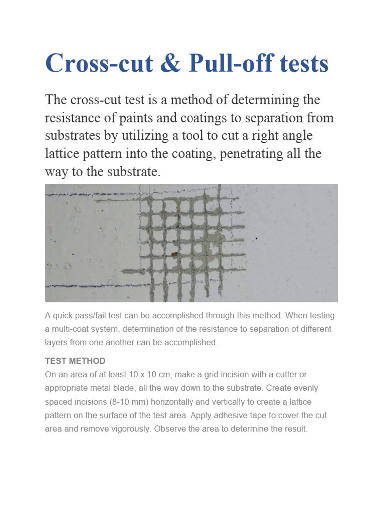 Cross Cutting Test For Adhesive | PDF | Paint | Coating