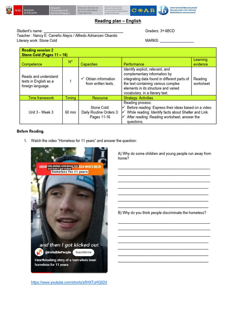 Reading Session 2 - STONE COLD | PDF | Human Communication | Learning