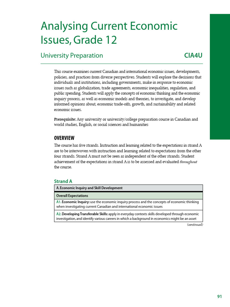 CIA4U-Curriculum | Download Free PDF | Economics | Taxes
