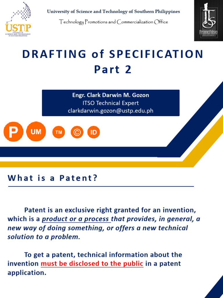 DRAFTING-of-SPECIFICATION-and-CLAIMS | Download Free PDF | Patent | Wound Healing
